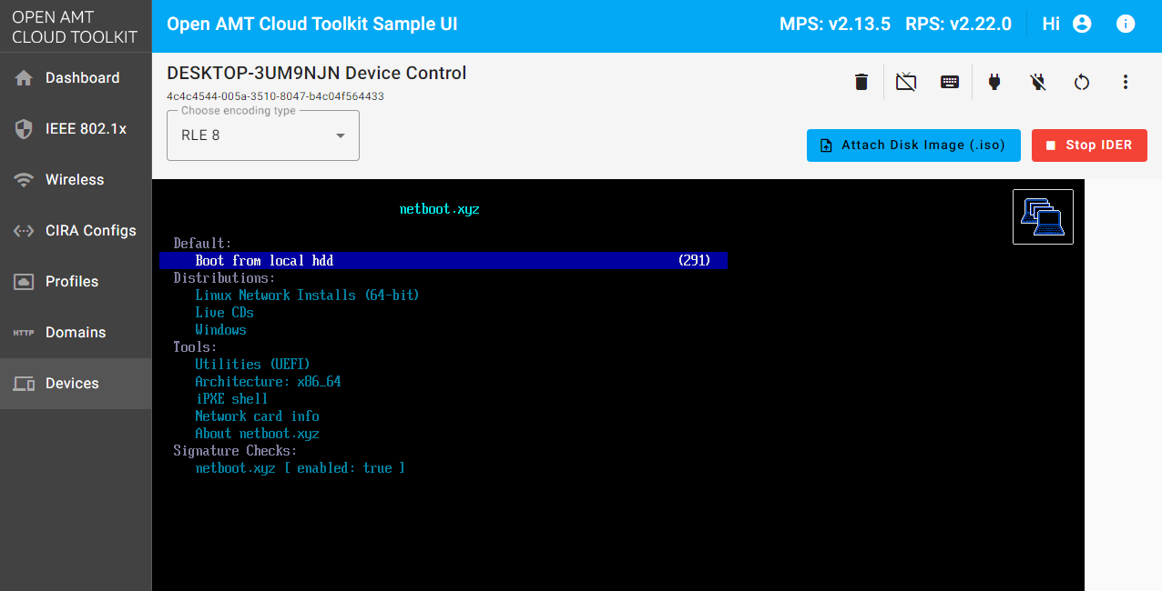 IDE-Redirection (IDER) - Device Management Toolkit
